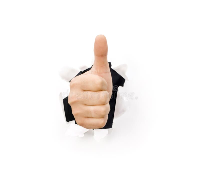 Thumbs up! stock image. Image of gesture, paper, thumb - 14588821