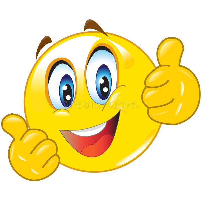 Happy Face Symbol With Thumbs Up