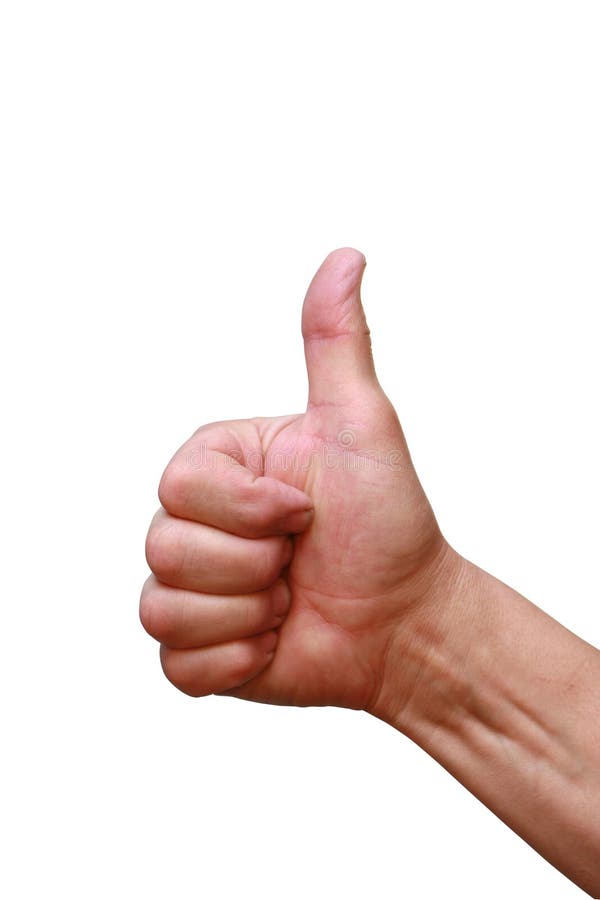 Thumbs up sign stock photo. Image of white, confidence - 10975736