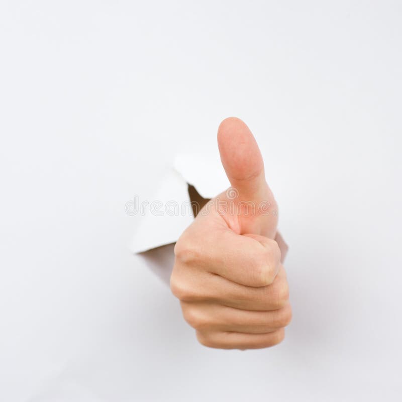 115 Hand Break Paper Thumb Up Stock Photos - Free & Royalty-Free Stock ...