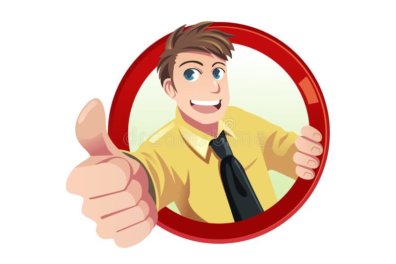 Businessman with Guarantee Icon Stock Vector - Illustration of ...