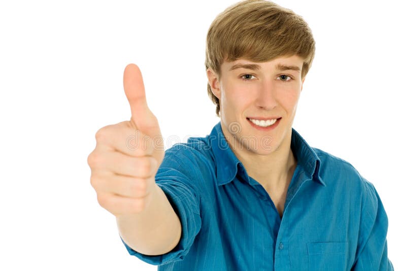 Thumbs up stock image. Image of male, thumb, gesture, shot - 8235837