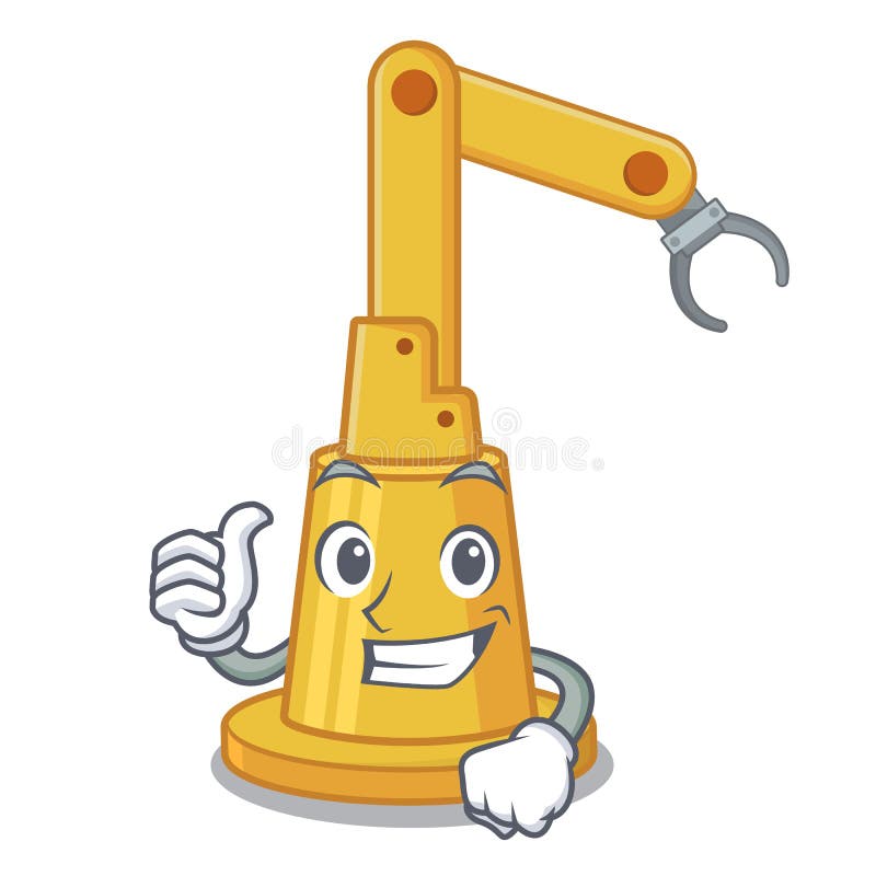 Thumbs Up Assembly Automation Machine the Cartoon Shape Stock Vector ...