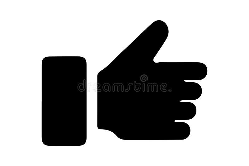 Thumbs Up Black Icon Symbol Web Vector Stock Vector - Illustration of ...