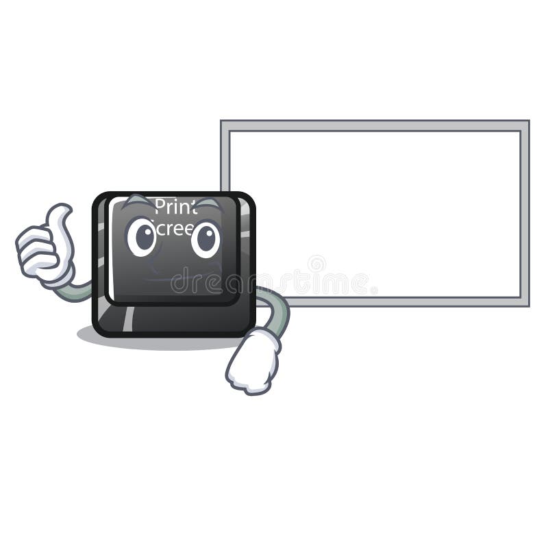 Thumbs Up Button F10 on a Keyboard Character Stock Vector ...