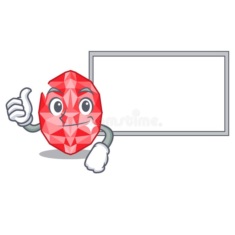 With Sign Ruby Gems In A Cartoon Box Stock Vector - Illustration of ...