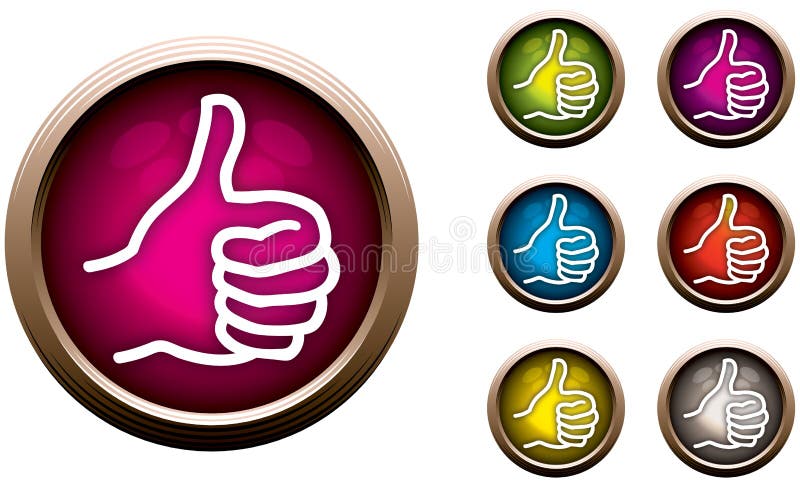 Thumbs Up Button stock vector. Illustration of click - 27479550