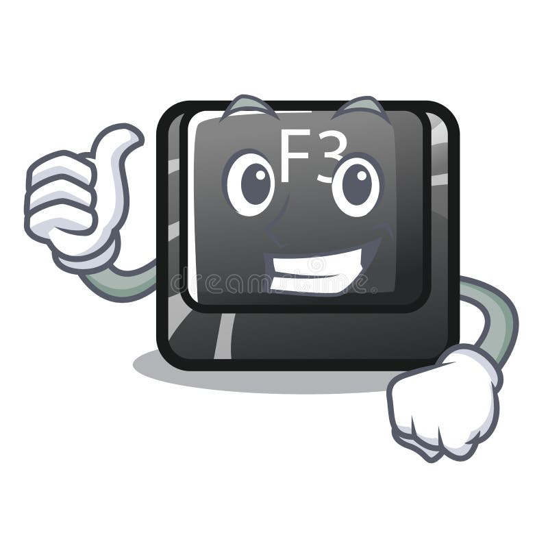 Thumbs Up Button F3 on the Character Keyboard Stock Vector ...
