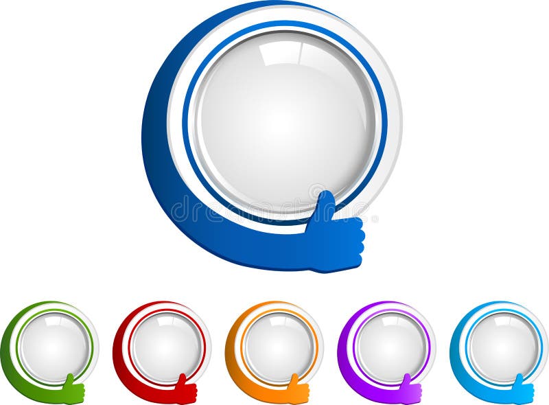 Thumbs up buttons stock vector. Illustration of critique - 35763878