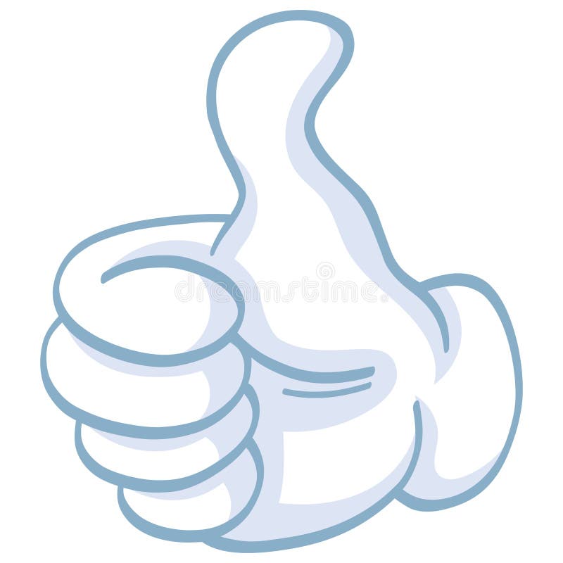 Thumbs Up Cartoon Hand Drawing Vector Illustration Stock Vector ...