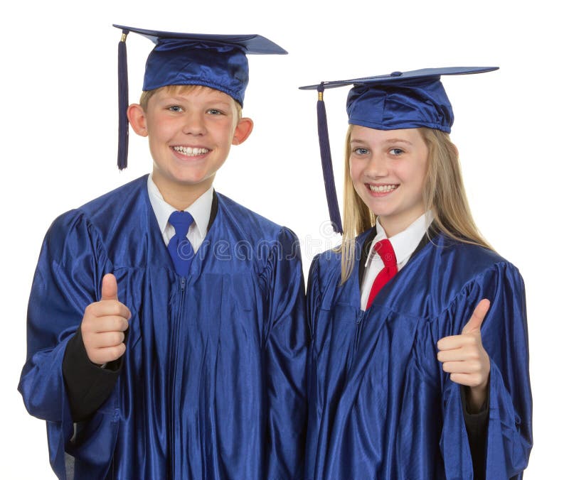 Thumbs up child graduate stock image. Image of college - 26193967