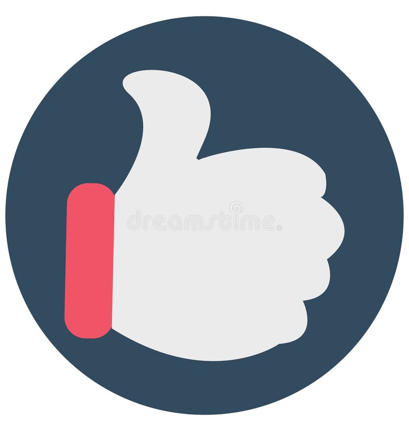Thumbs Up Color Isolated Vector Icon that Can Be Easily Edit or ...