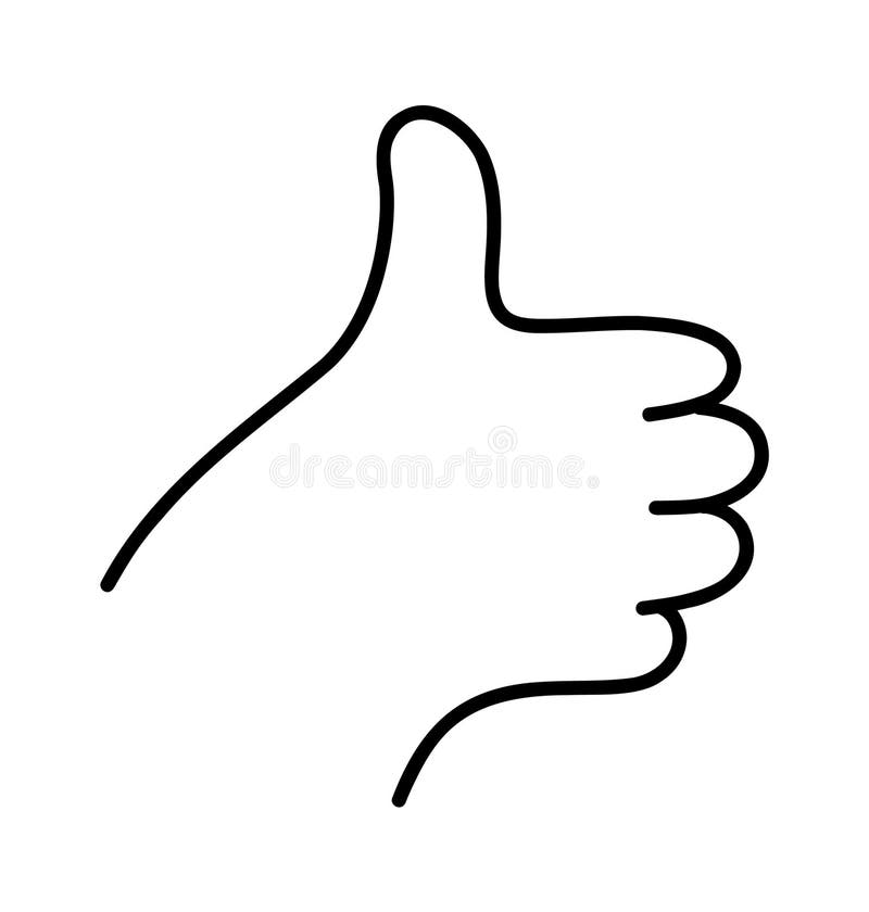 Thumbs Up Doodle Icon Perfect for UI Feedback, Educational Graphics ...