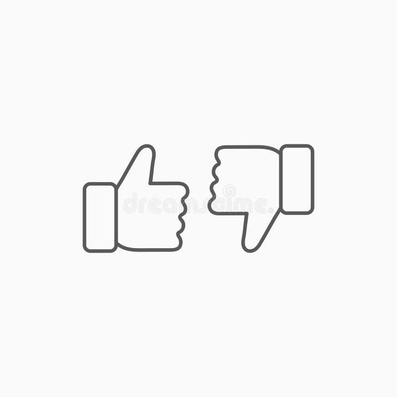 Thumbs Up and Thumbs Down Icon, Finger, Hand, Like, Unlike Stock Vector ...