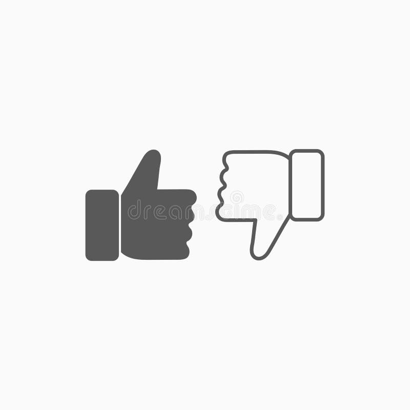 Thumbs Up and Thumbs Down Icon, Finger, Hand, Like, Unlike Stock Vector ...