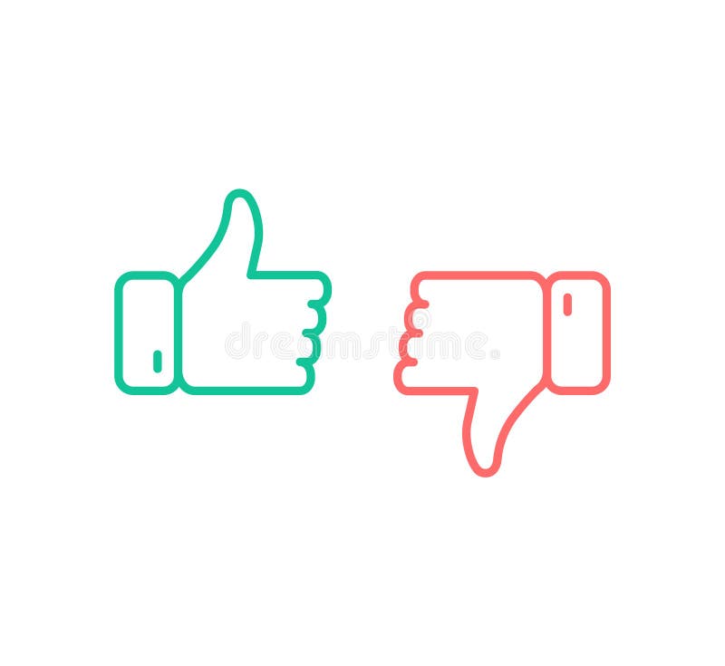 Like And Dislike Icon stock vector. Illustration of illustration - 27673282