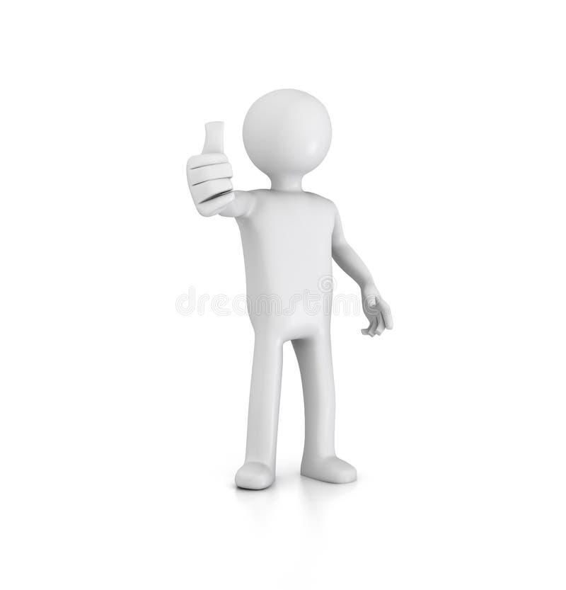 Thumbs Up Figure stock illustration. Illustration of acknowledgement ...