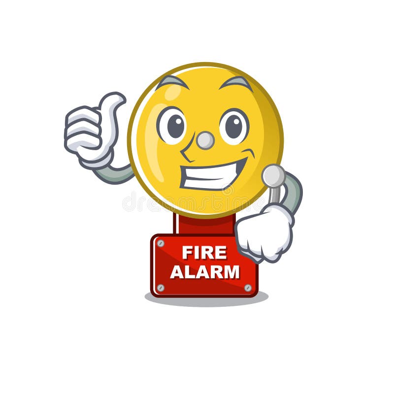 Thumbs Up Fire Extinguisher Character Cartoon Stock Vector ...