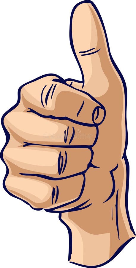Thumbs up hand gesture stock vector. Illustration of palm - 5977311