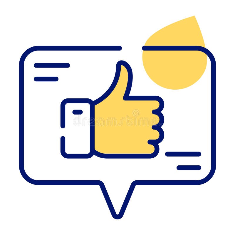 A Thumbs Up Hand Inside the Chat Bubble Vector of Feedback Stock Vector ...