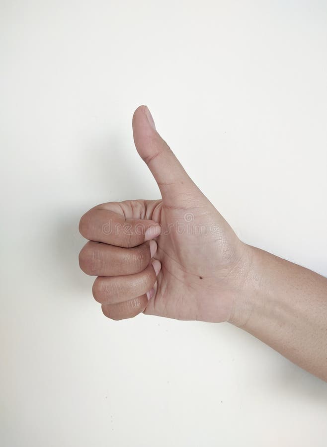 Thumbs Up Hand Sign Indicating Agree Stock Photo - Image of approval ...