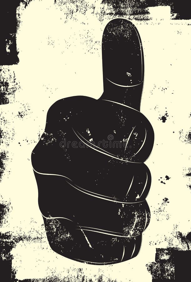 Thumbs up hand sign stock vector. Illustration of positive - 58779142