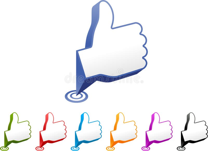 Thumbs up icon pointers stock vector. Illustration of green - 35763882