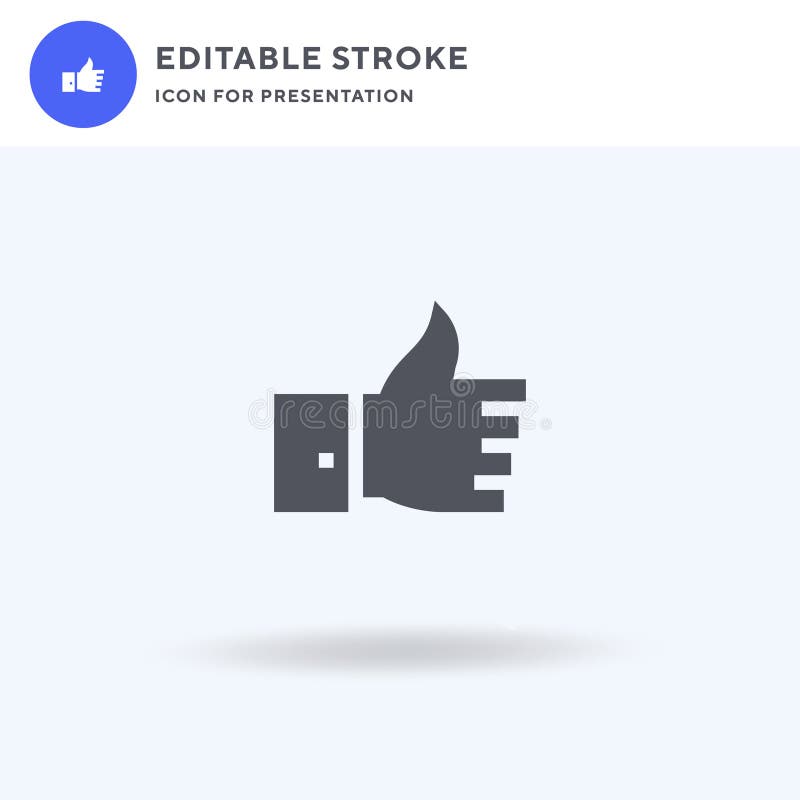 Thumbs Up Icon Vector, Filled Flat Sign, Solid Pictogram Isolated on ...