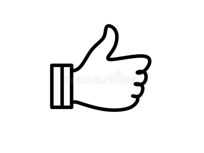 Thumbs Up Icon Vector with Simple Design Stock Vector - Illustration of ...