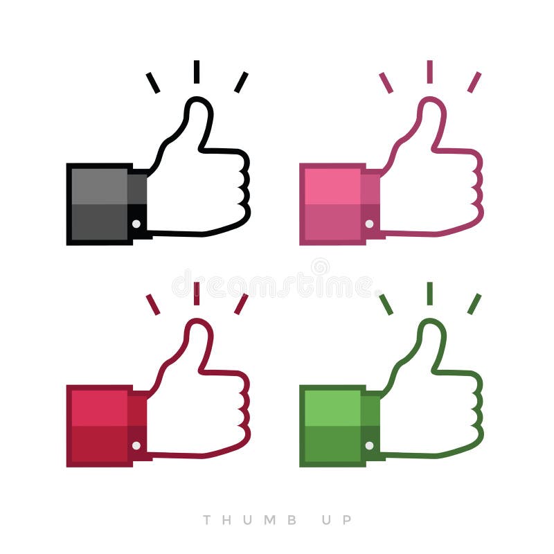 Thumbs up icons set editorial stock image. Illustration of abstract ...