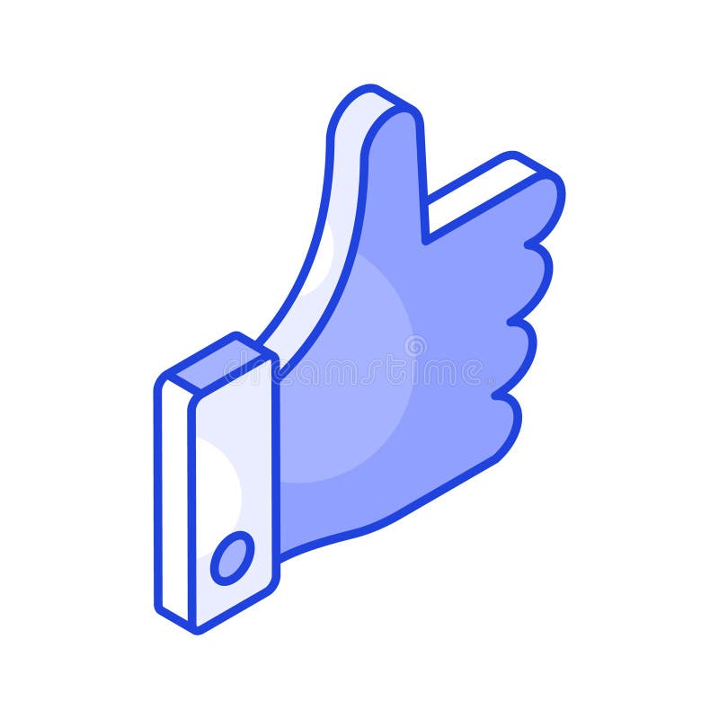 Thumbs Up, an Isometric Icon of Customer Feedback Ready To Use Vector ...