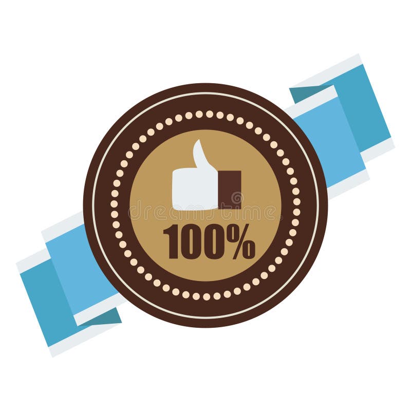 Thumbs Up Label. Vector Illustration Decorative Design Stock Vector ...