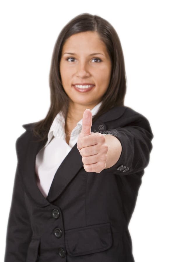 Thumbs-up,left hand stock photo. Image of company, businesswoman - 6583416