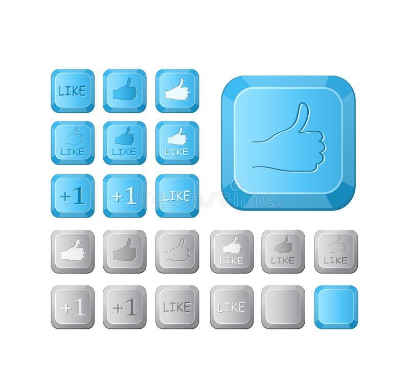 Thumbs Up and Like Symbol on Keyboard Stock Illustration - Illustration ...