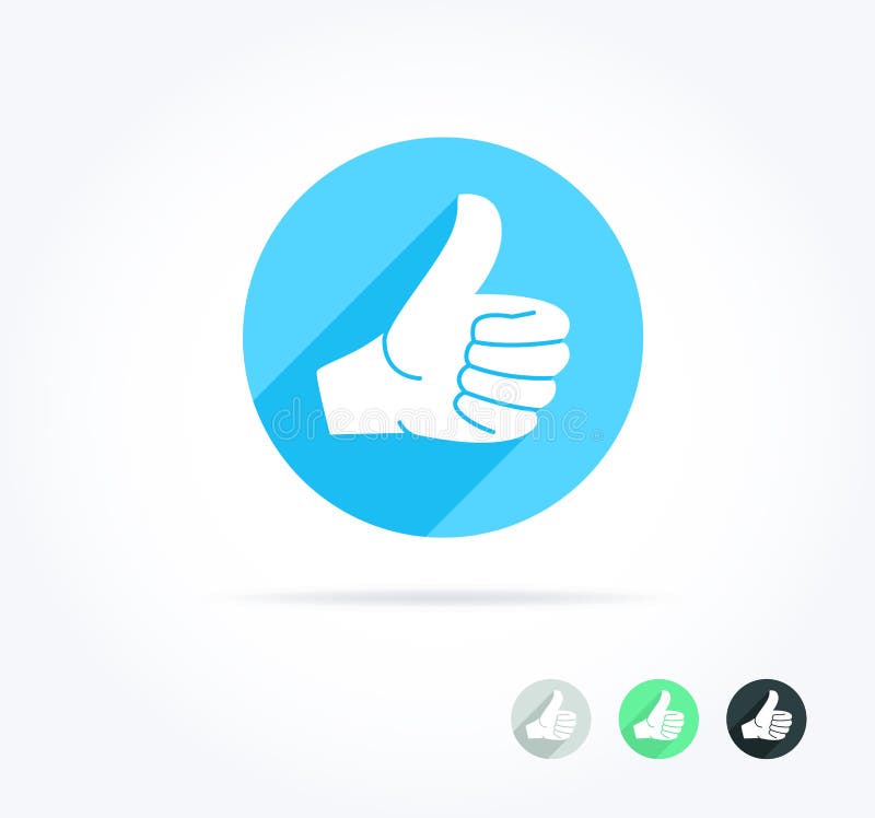 Thumbs Up Long Shadow Icon stock vector. Illustration of thumb - 199009213