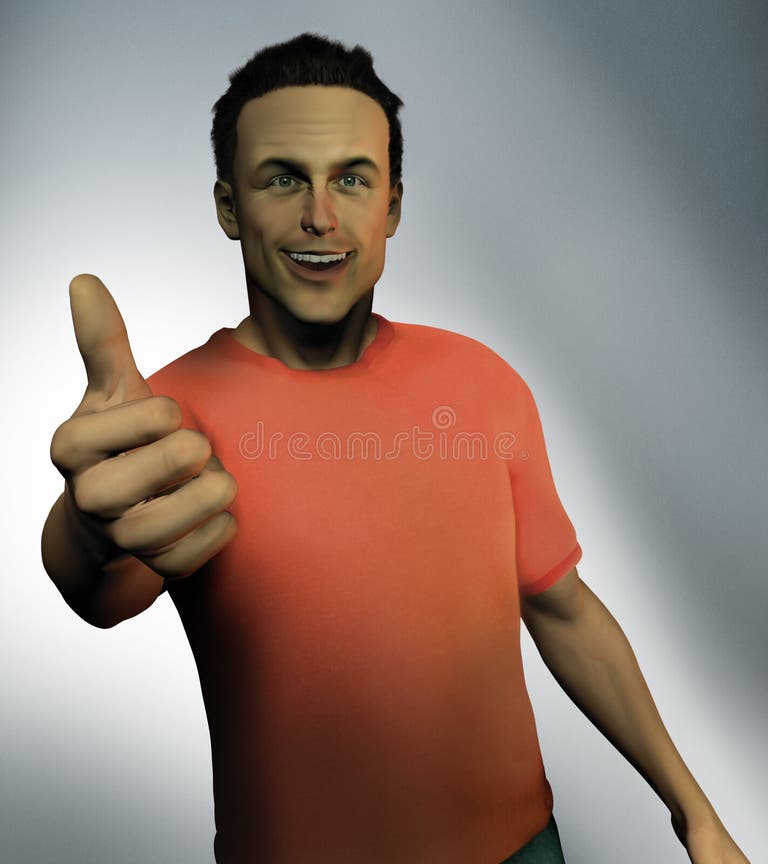 Computer Man Thumbs Up Stock Illustrations – 465 Computer Man Thumbs Up ...