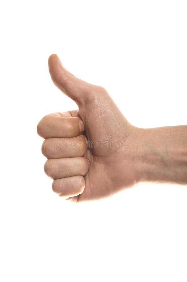Isolated thumbs up stock image. Image of making, small - 18371203