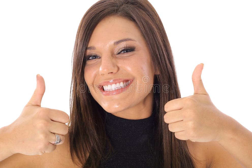 Thumbs up model stock image. Image of girl, beautiful - 14751925