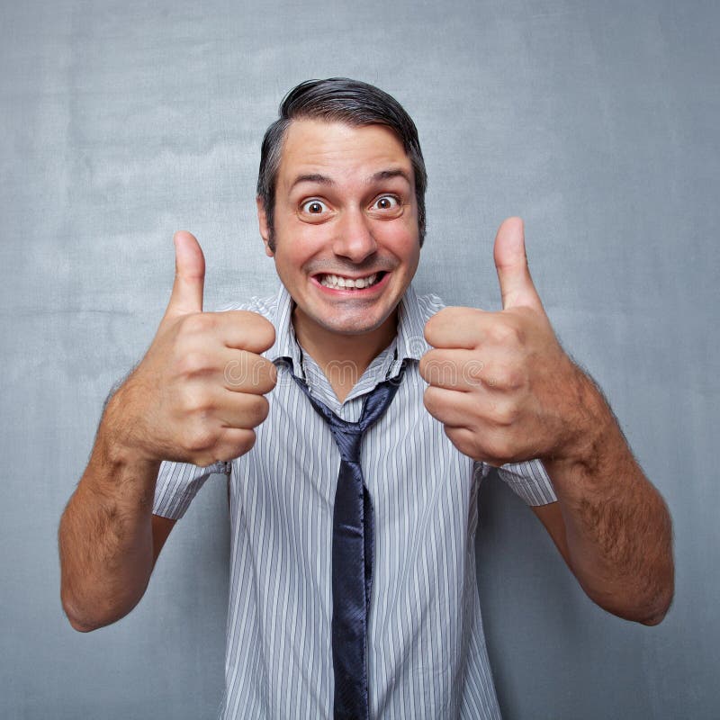 Young Goofy Man Giving Thumbs Up Stock Photos - Free & Royalty-Free ...