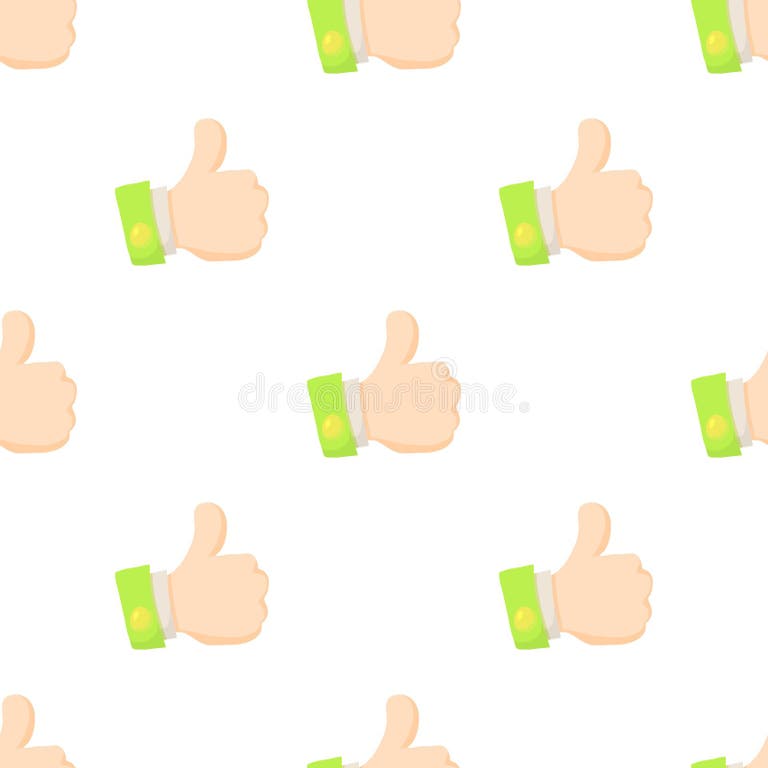 Thumbs Up Pattern Seamless Vector Stock Vector - Illustration of ...