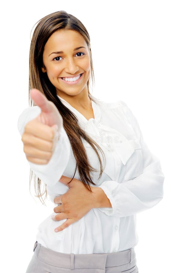 Thumbs up positive gesture stock image. Image of isolated - 25603957