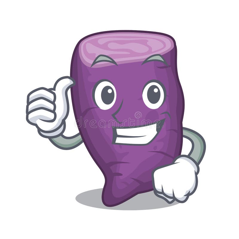 Thumbs Up Purple Sweet Purple in Cartoon Shape Stock Vector ...