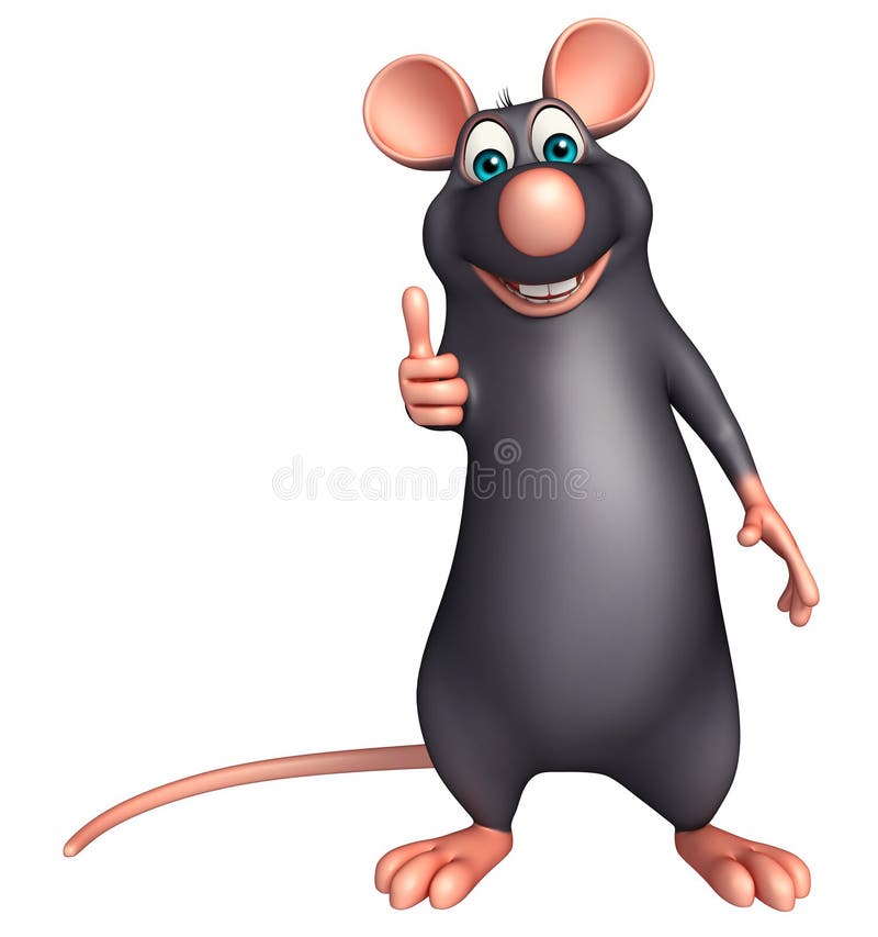 Thumbs Up Rat Cartoon Character Stock Illustration - Illustration of ...