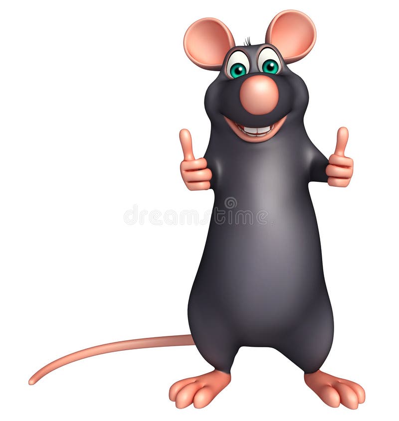 Thumbs Up Rat Cartoon Character Stock Illustration - Illustration of ...