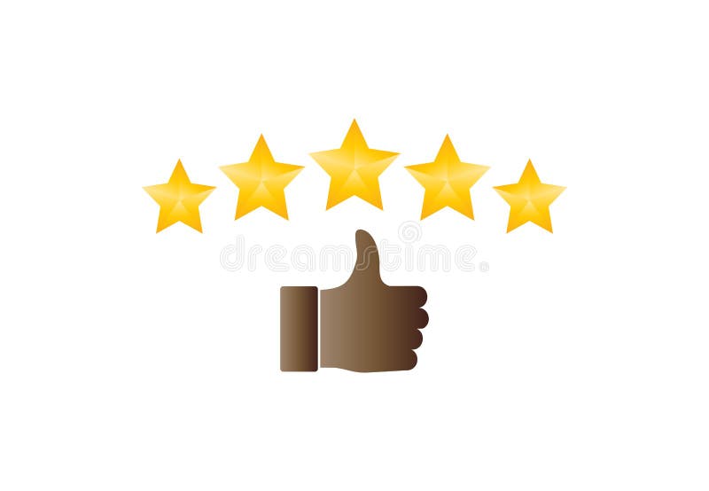 Thumbs Up, Rating, Stars Icon. Vector Illustration. Flat Design. Stock ...