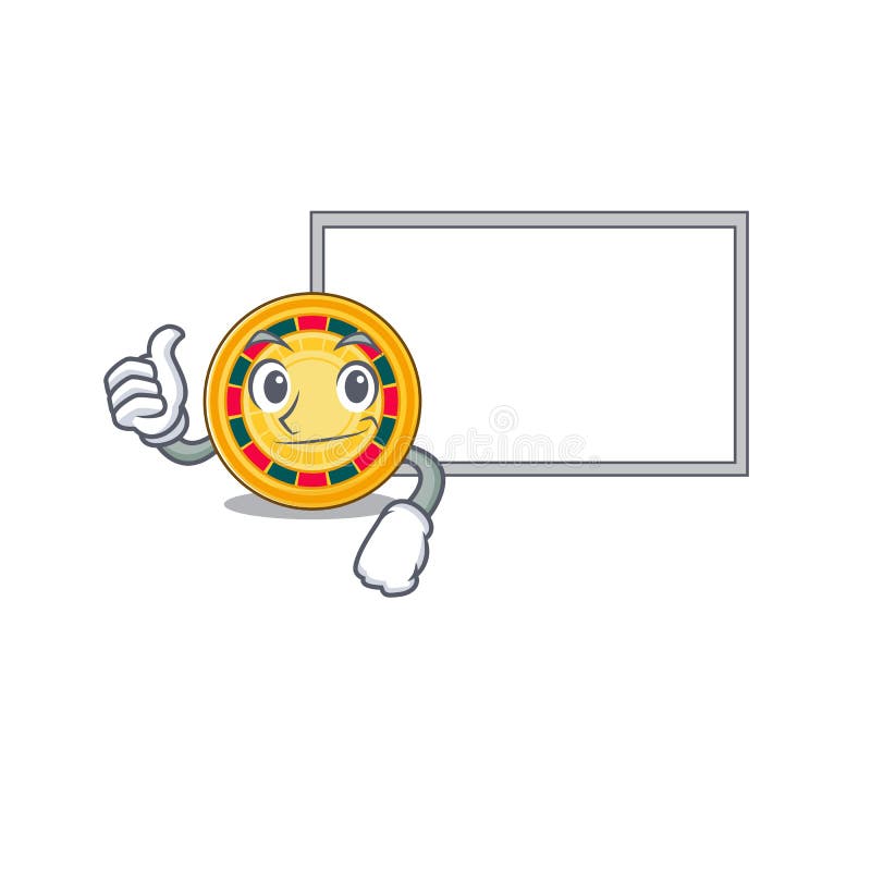 Thumbs Up of Roulette Cartoon Design with Board Stock Vector ...