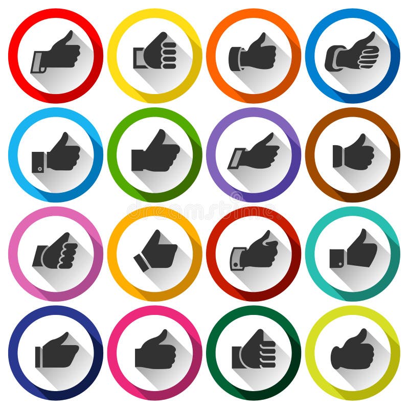 Thumbs Up Icon Button stock illustration. Illustration of emploment ...