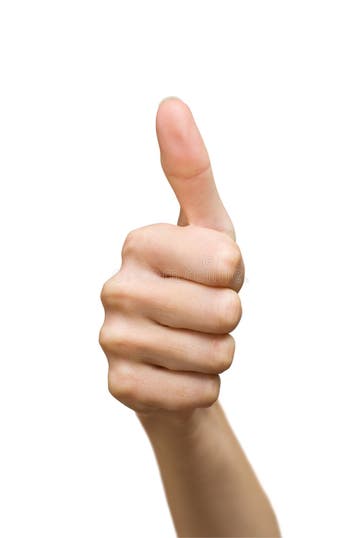 Thumbs up sign stock photo. Image of white, confidence - 10975736