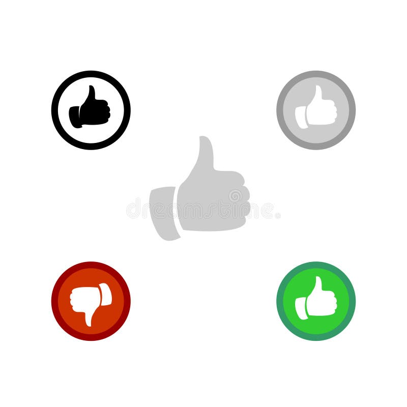 Thumbs Up Sign with Variations Stock Vector - Illustration of gesture ...