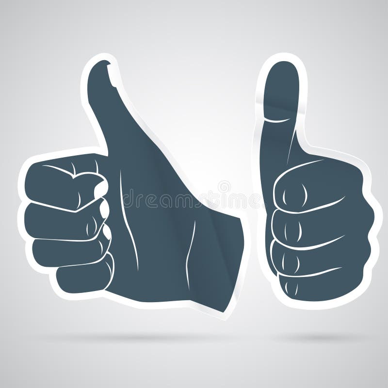 Thumbs up sticker stock illustration. Illustration of good - 39950792
